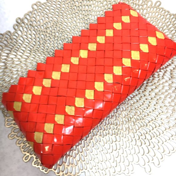 Source Unknown | Bags | Recycled Gumcandy Wrapper Orange Clutch | Poshmark